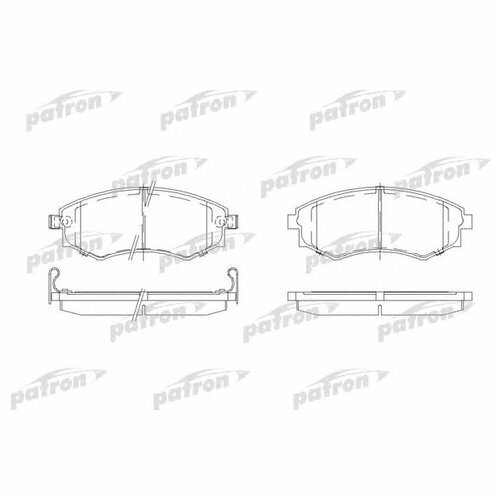 Комплект передних тормозных колодок Patron PBP600 для Daewoo Korando (1998-н. в.), Daewoo Musso (1998-н. в.), Daewoo REXTON GAB (2002-н. в.)