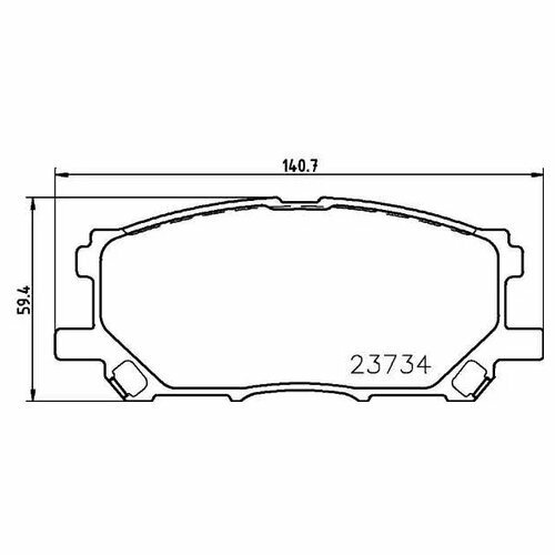 Комплект передних тормозных колодок Nisshinbo NP1062 для Lexus RX; Toyota Harrier