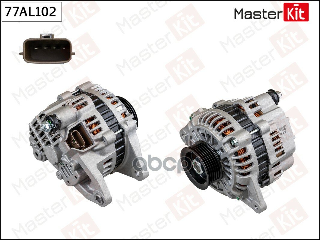 77AL102 Генератор Mitsubishi L 200/TRITON (KA_T KB_T) 2004 - 2015 (14V 120A) MasterKit арт. 77al102
