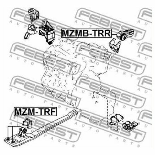 Опора двигателя Febest mzmtrf