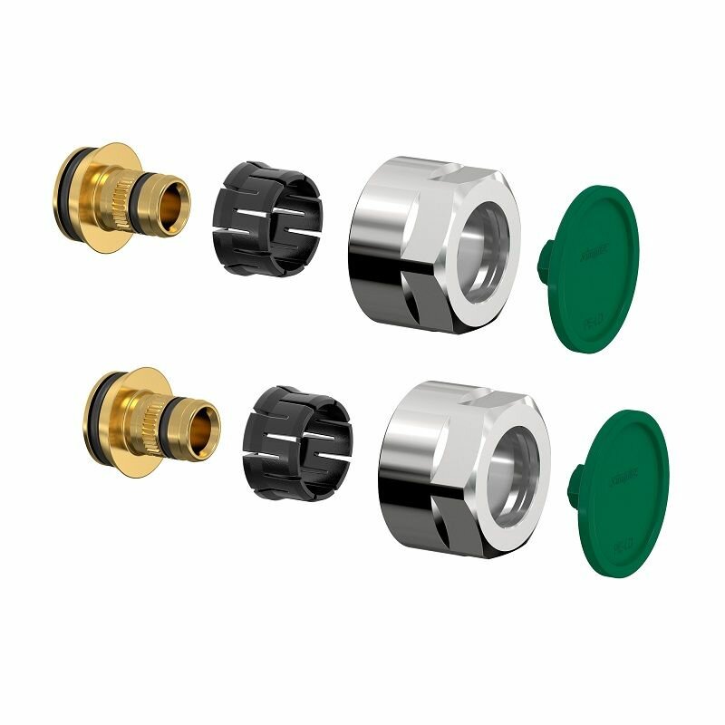 Резьбозажимное 20 x 2.0-3/4", Simplex F3, обжим-резьба, вн, латунь, евроконус, (2 шт.)