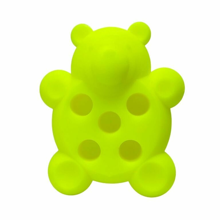 Силиконовая тату подставка под колпачки с пигментами и краской Staff Bear Yellow