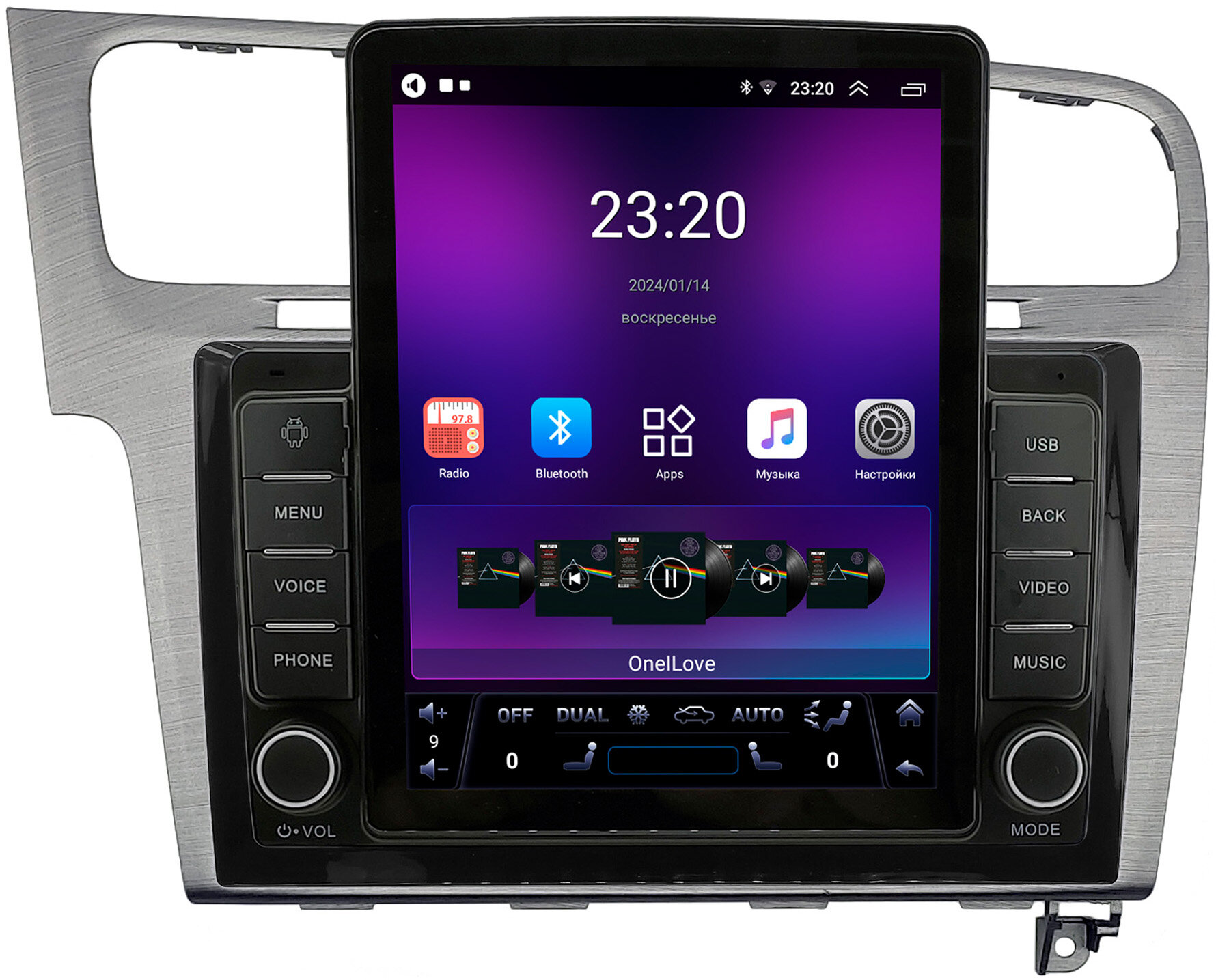 Штатная магнитола Volkswagen Golf 7 2012-2020 Canbox GTR095-10-048 на Android 10 (QLed, 4/64, DSP, CarPlay)