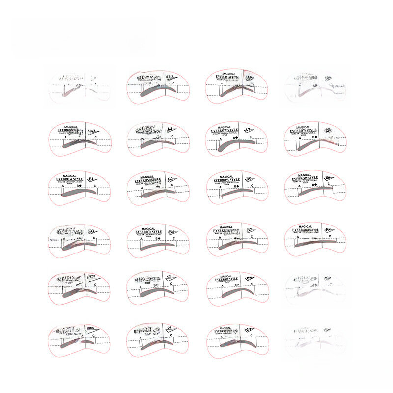 Набор для бровей "Премиальная Косметика", 27+9 карточек