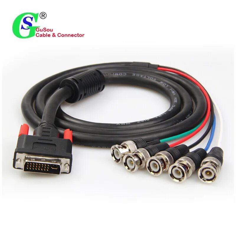 VGA DVI адаптер RGBHV 5 шт. DVI to 5xBNC, 3 м