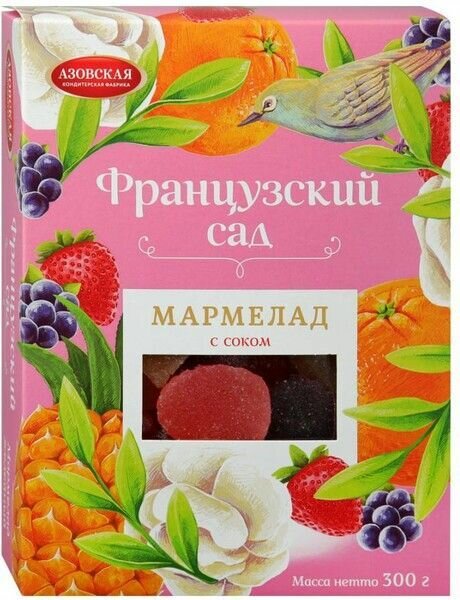 Мармелад с натуральным соком "Французский Сад", 300 гр*3 шт