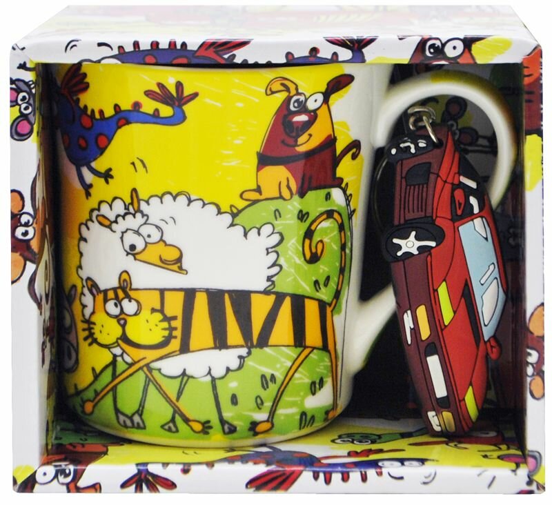 Кружка в подарочной упаковке с брелком детская 200 мл. Федерация