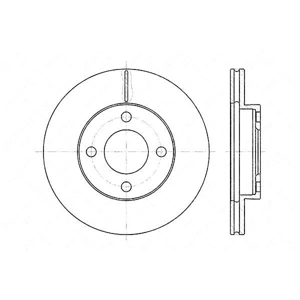 STELLOX 6020-4719V-SX (23-0061 / 230061 / 3501 081-JA) диск тормозной передний\ Audi (Ауди) 80 / 90 / 100
