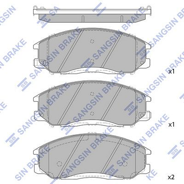HI-Q SP1115 (0K52Y3323Z / 26A1058101 / 26A1058101) sp1115sns 771 12 колодки дисковые п.\ Santa fe (Санта фе) 2.4-2.0cdi 01