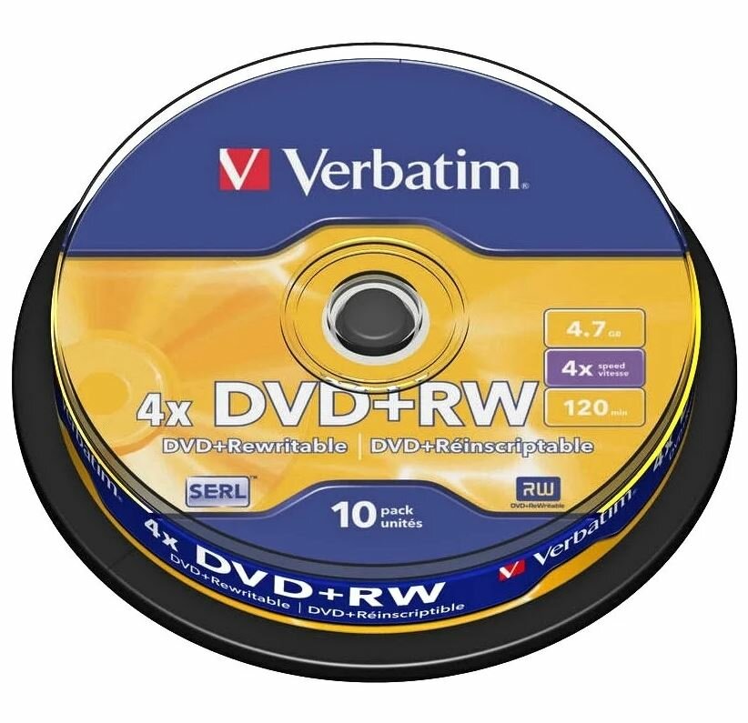 Диск DVD-RW 4.7Gb Verbatim 4x 1 шт