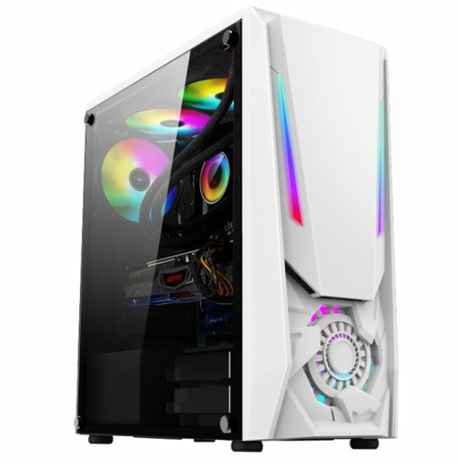 Компьютерный корпус ALSEYE Reactor-W (Reactor-W) белый - Midi Tower, ATX, Micro-ATX, Mini-ITX, USB 3.2 Gen 1 Type-A, USB 2.0 Type-A