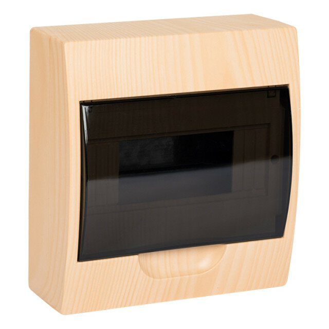 Щит распределительный навесной на 8 модулей IP41 светлое дерево