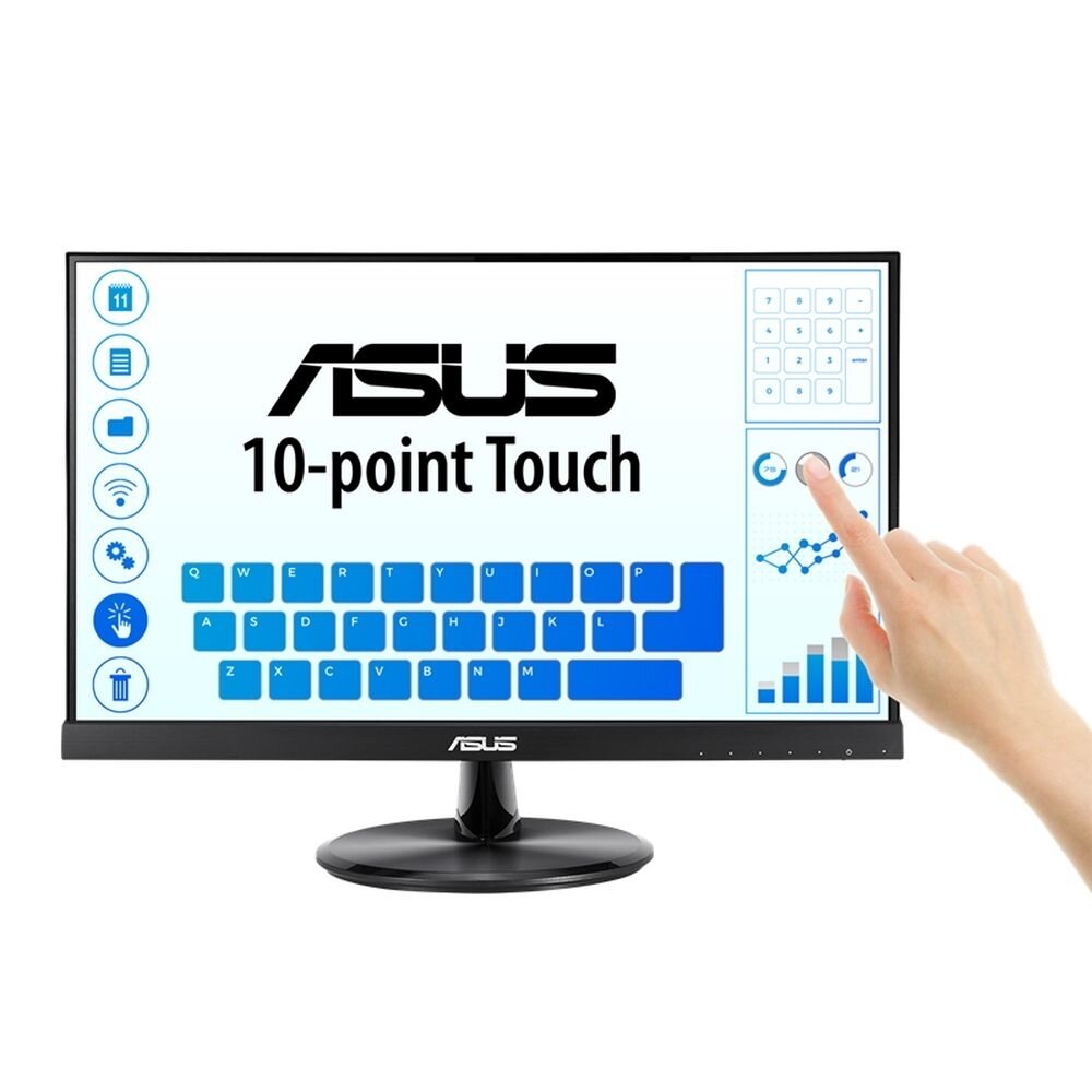 Монитор 21.5" ASUS VT229H Black (IPS, LED, Wide, 1920x1080, 5ms, 178°/178°, 250 cd/m, 100,000,000:1, +НDMI, +MM, +USB,