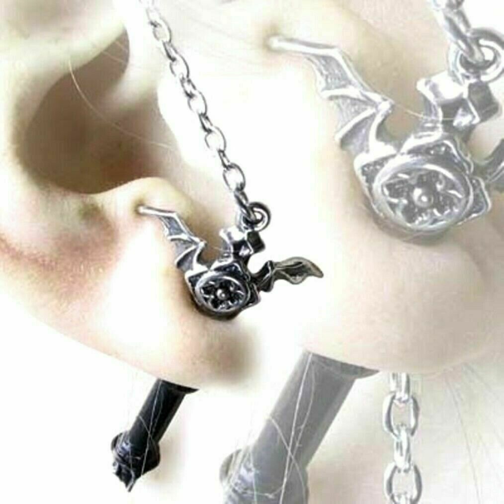 Серьги одиночные ALCHEMY, черный — фото 1