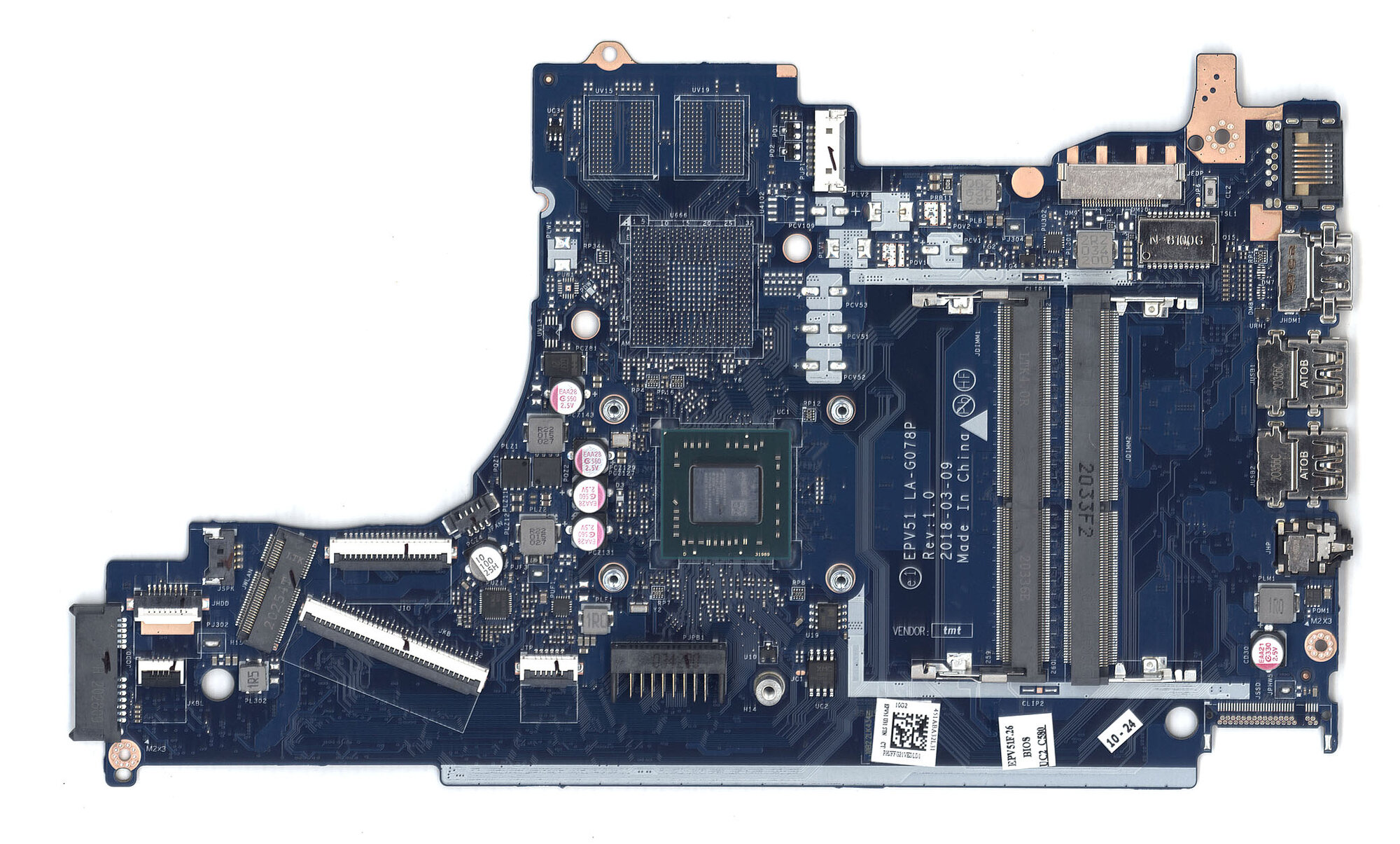 Материнская плата LA-G078P для ноутбука HP 255 G7 15T-DB 15-DB 15-DA A9-9425 UMA