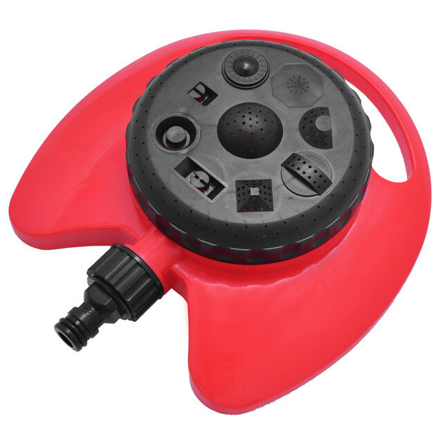 Дождеватель круговой с 8 режимами полива до 40 м2 для сада, регулируемый расход воды