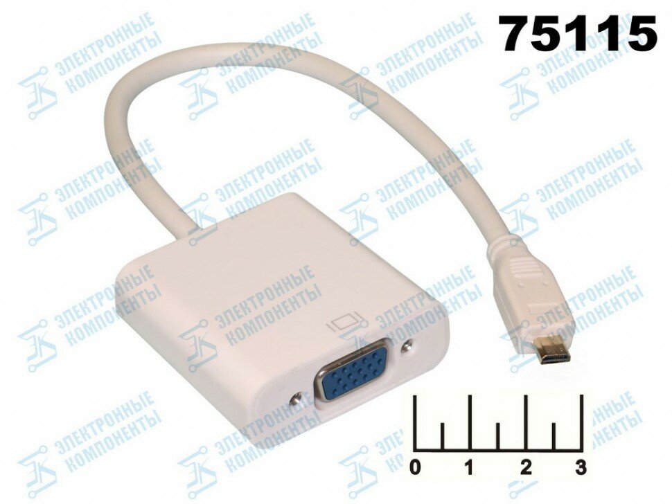 Конвертор micro HDMI-выход VGA 15pin 20см