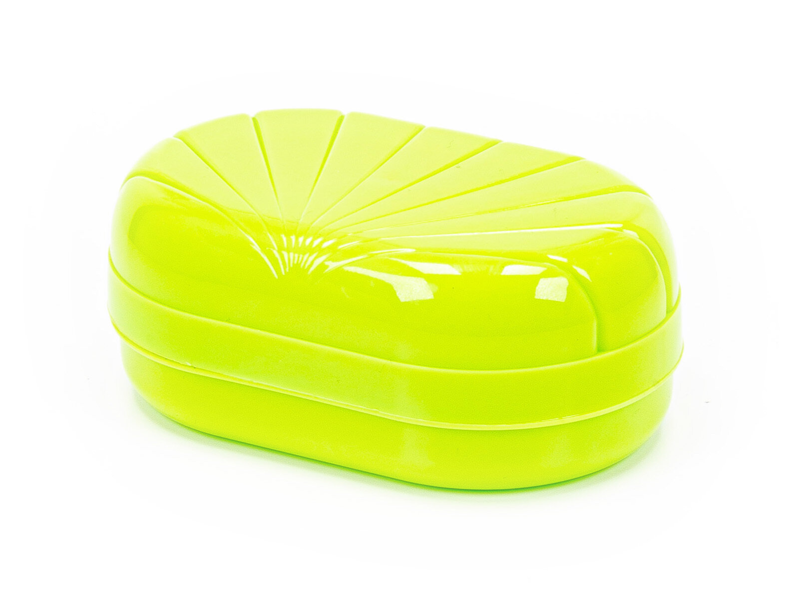 Мыльница Полимербыт дорожная полипропилен зеленый 115х75х45мм