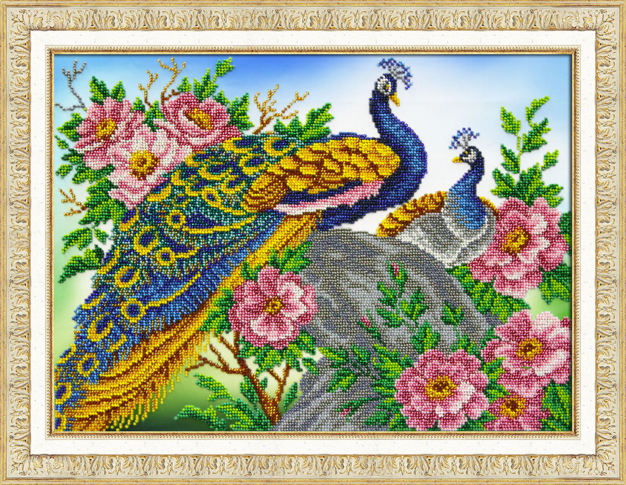 Набор для вышивания бисером "паутинка" Б-1450 Павлины