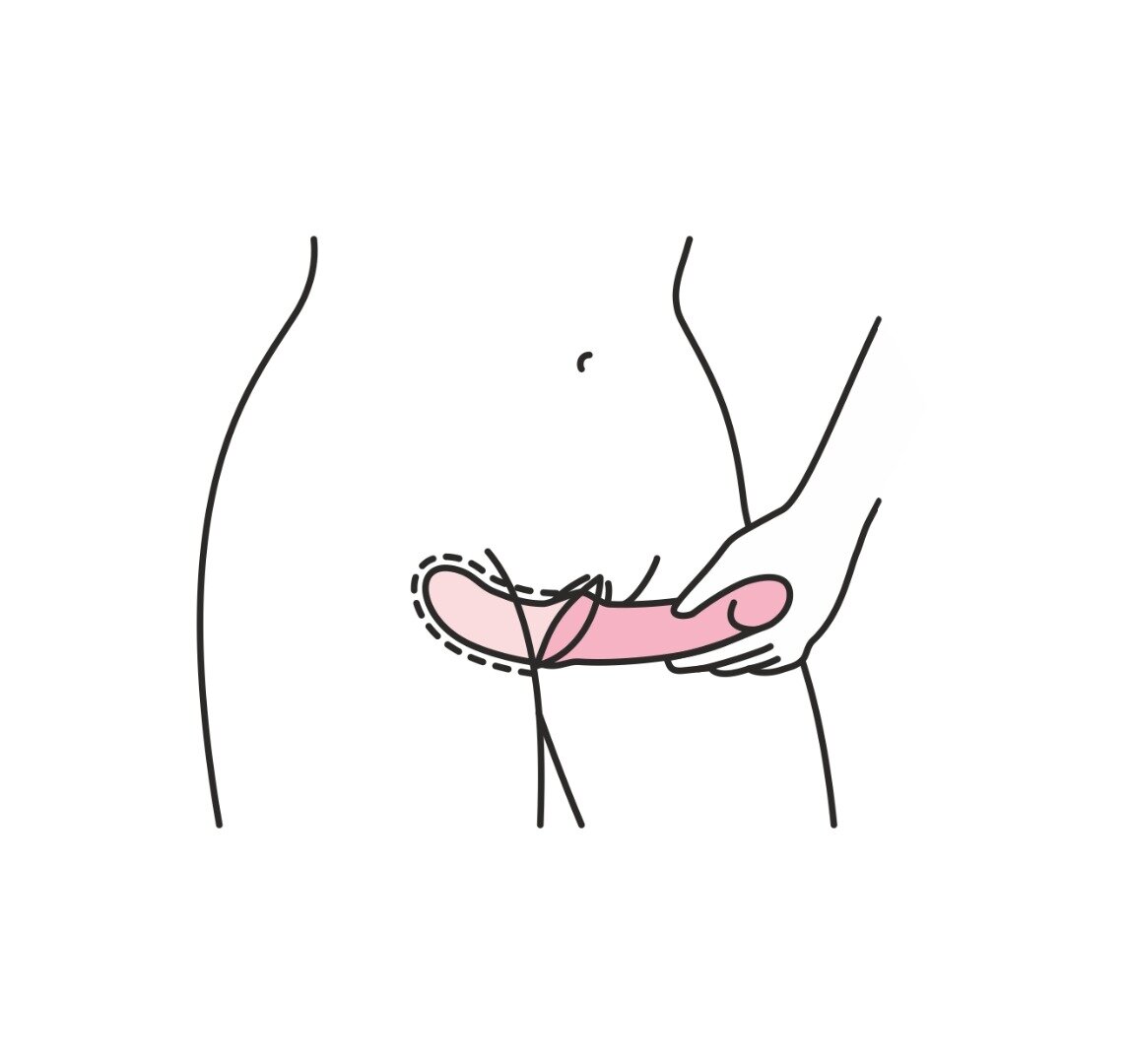 Сдвоенный фаллоимитатор Lovetoy FLEX & FIX SISTEM в ламинате, 39 см