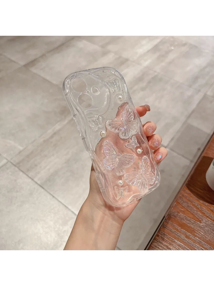 Прозрачный чехол "Окейси" на iPhone 16 с защитой камеры, прозрачный