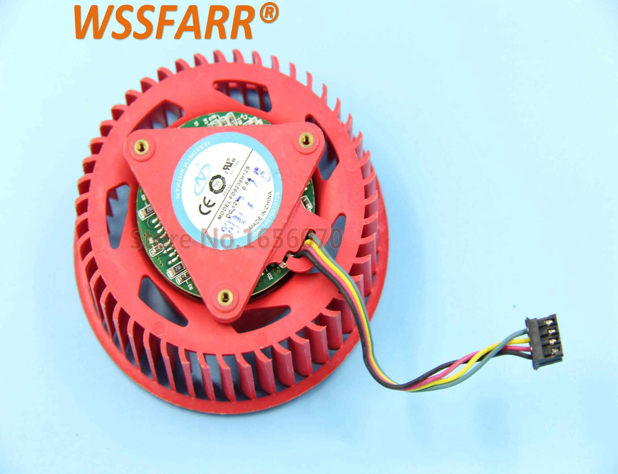 Охлаждающий вентилятор для видеокарты FD9238H12S 75 мм, 37 мм, 12 В, 0,8 А, 4 провода, 4 контакта, для ATI Radeon HD4870, HD4890, HD6850, HD6970