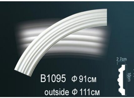 Молдинг Круговой Perfect B1095 Д111xШ2.7xВ10 см /Перфект.