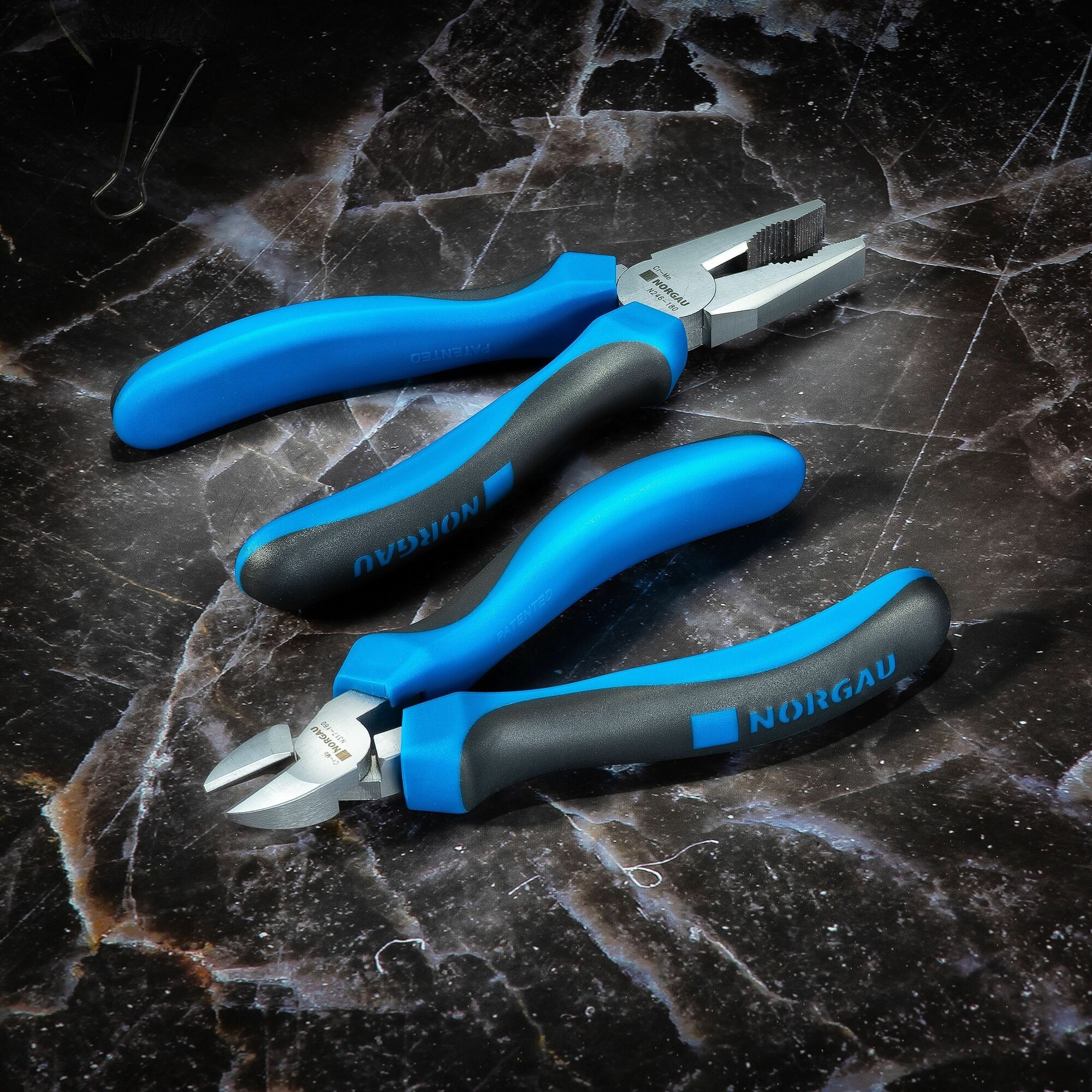 Набор губцевого инструмента NORGAU Industrial пассатижи и бокорезы (кусачки) из Cr-Mo стали, 2 предмета