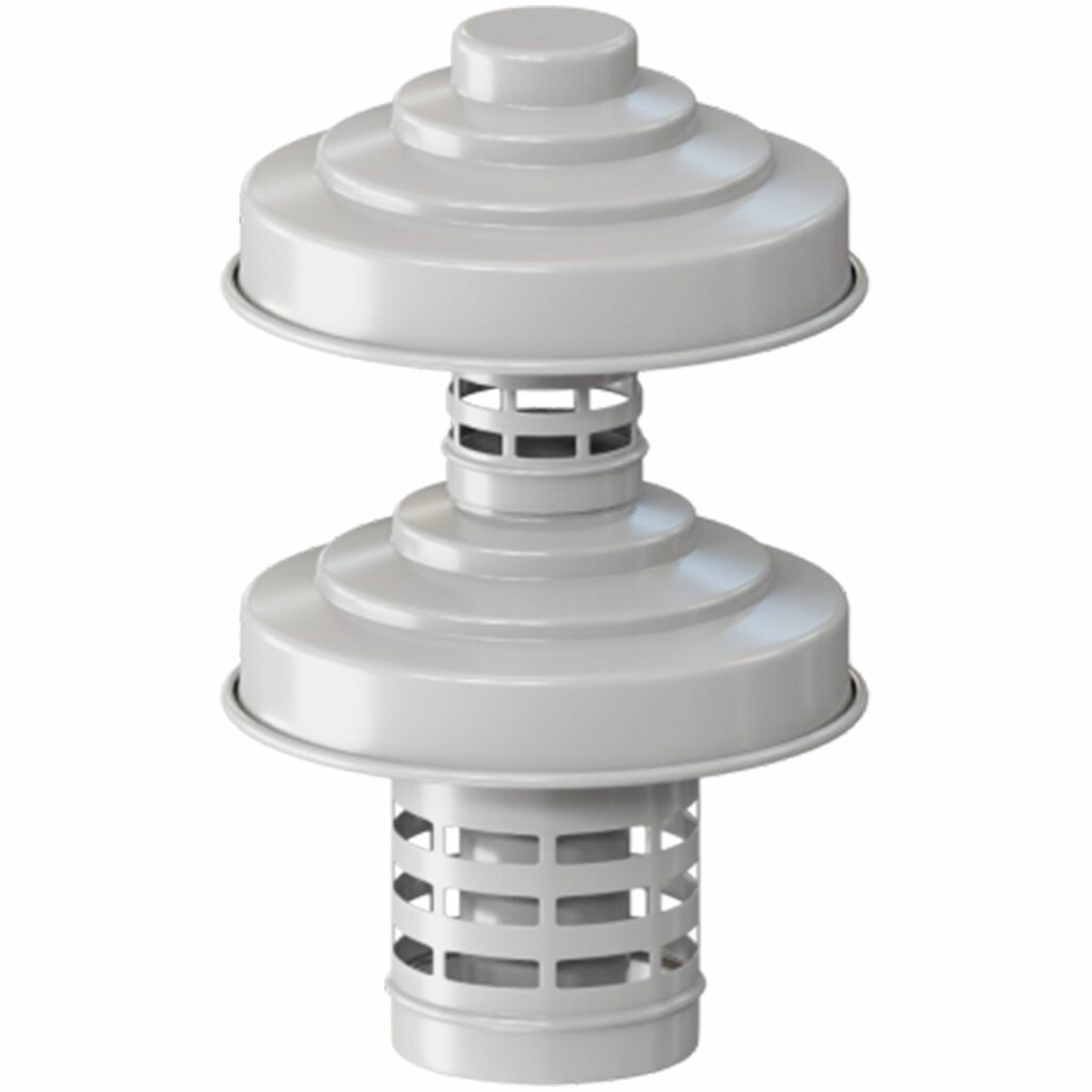 Оголовок с ветрозащитой ROMMER RCA-6010-000334 D 60/100 белый (Алюминий)