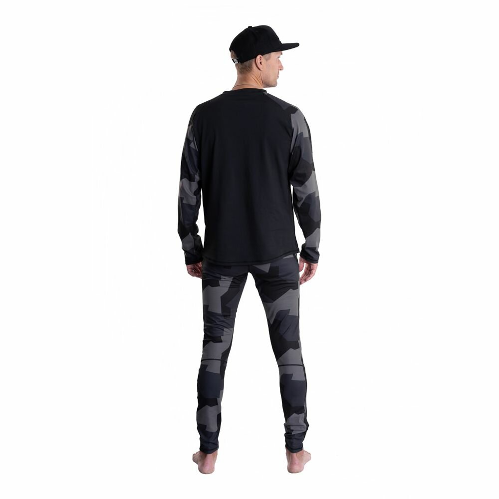 Термолонгслив JETHWEAR Базовая коллекция, размер M, черный, серый — фото 1