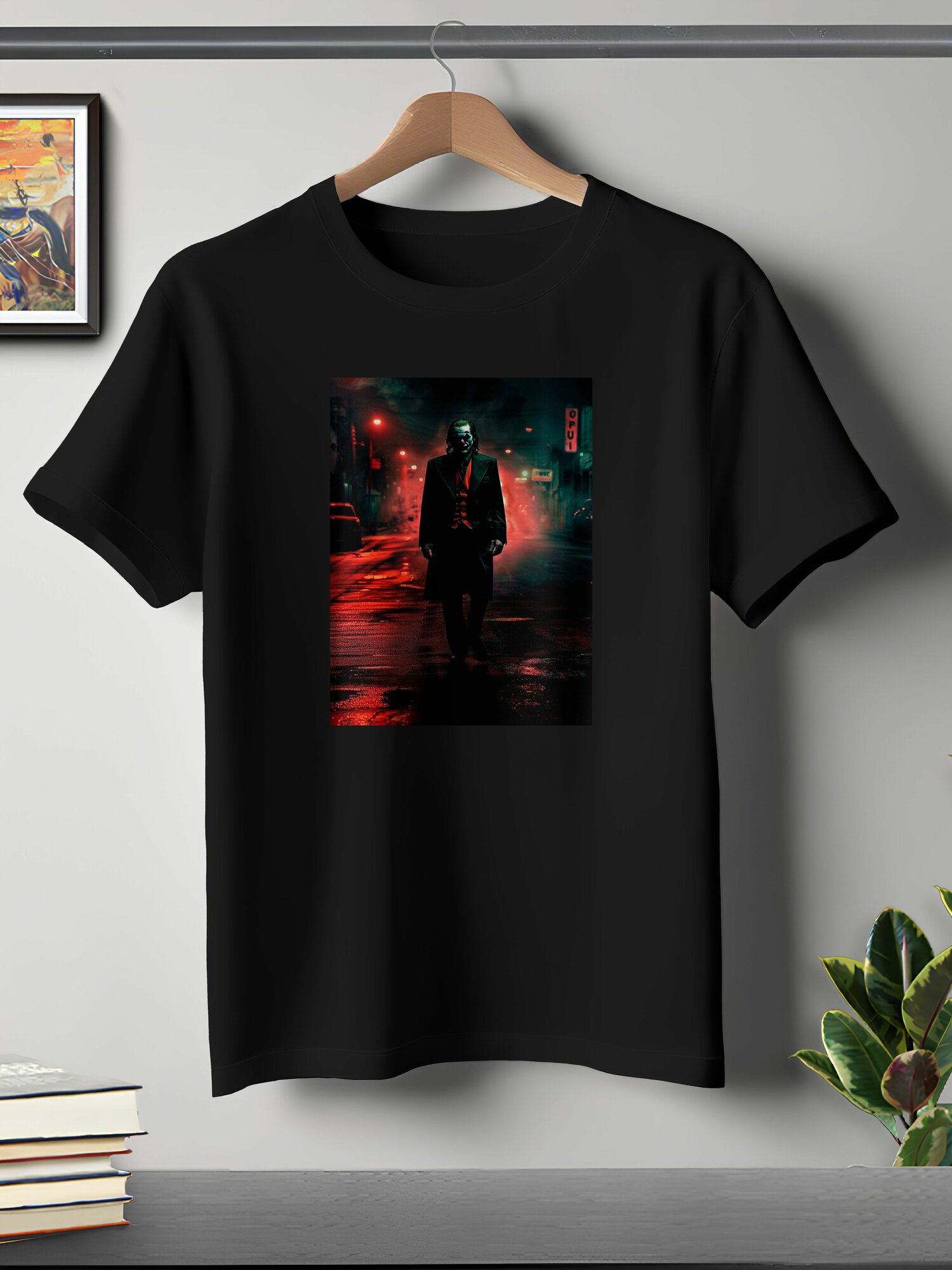 Футболка ONEQ унисекс 48-50 (L) размер с принтом Джокер, черная