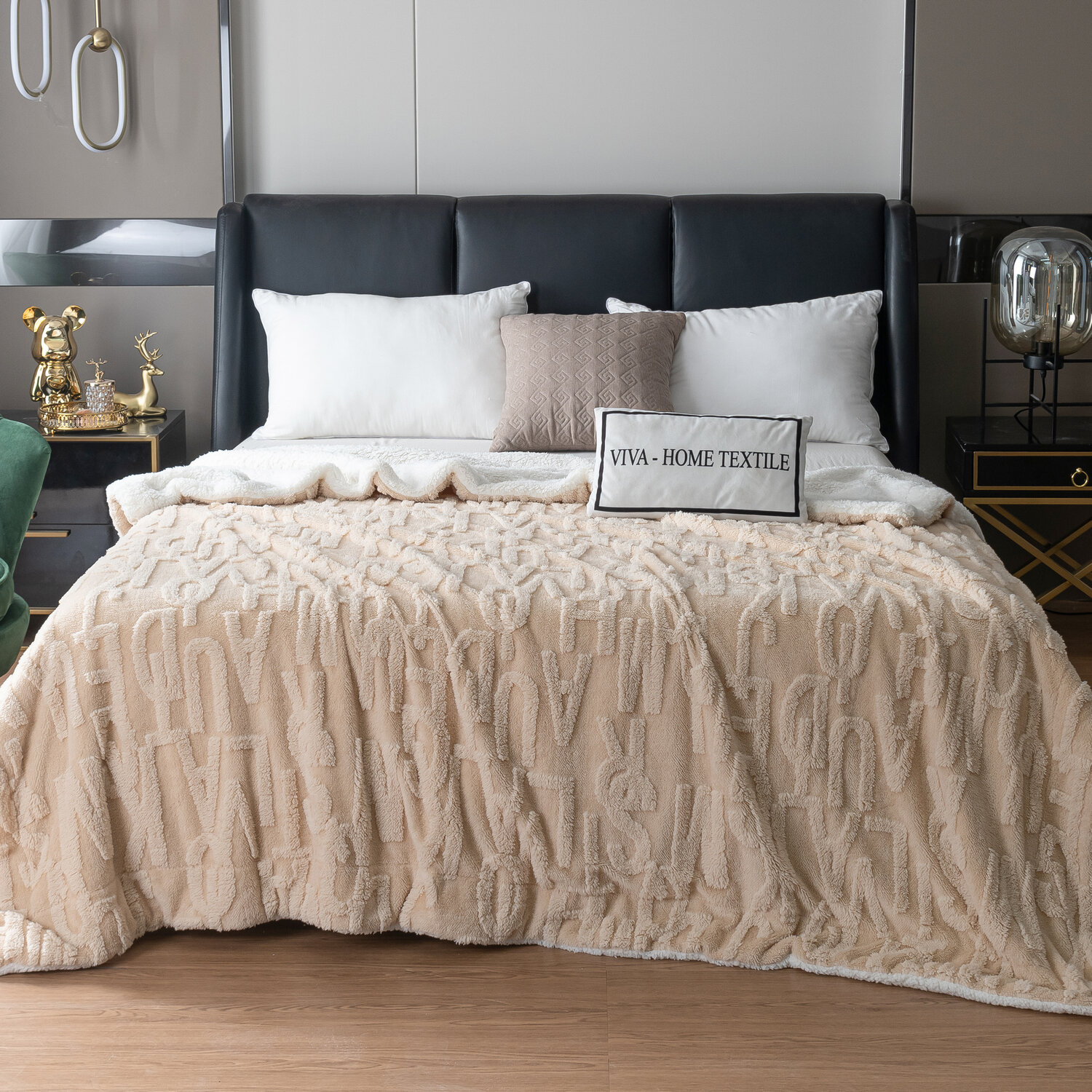 Плед Fluffy бамбуковая микрофибра ситрейд FL004, 200х230 см.