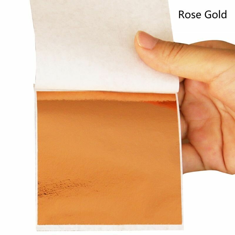 Бумага с золотой фольгой - розовое золото
