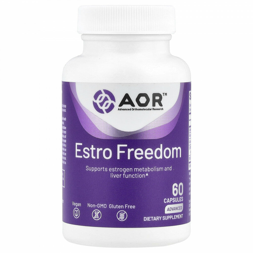 Advanced Orthomolecular Research AOR, Estro Freedom, 60 вегетарианских капсул