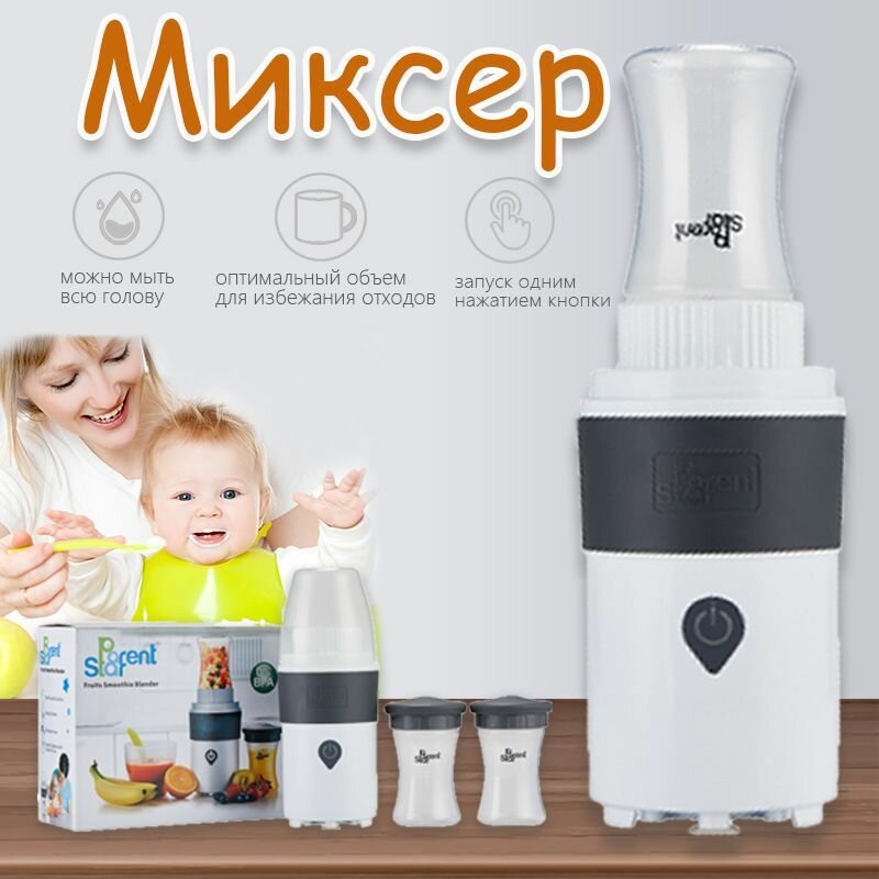 Портативный блендер Портативный блендер 250мл, для смузи / беспроводной мини миксер для коктейлей 250Вт