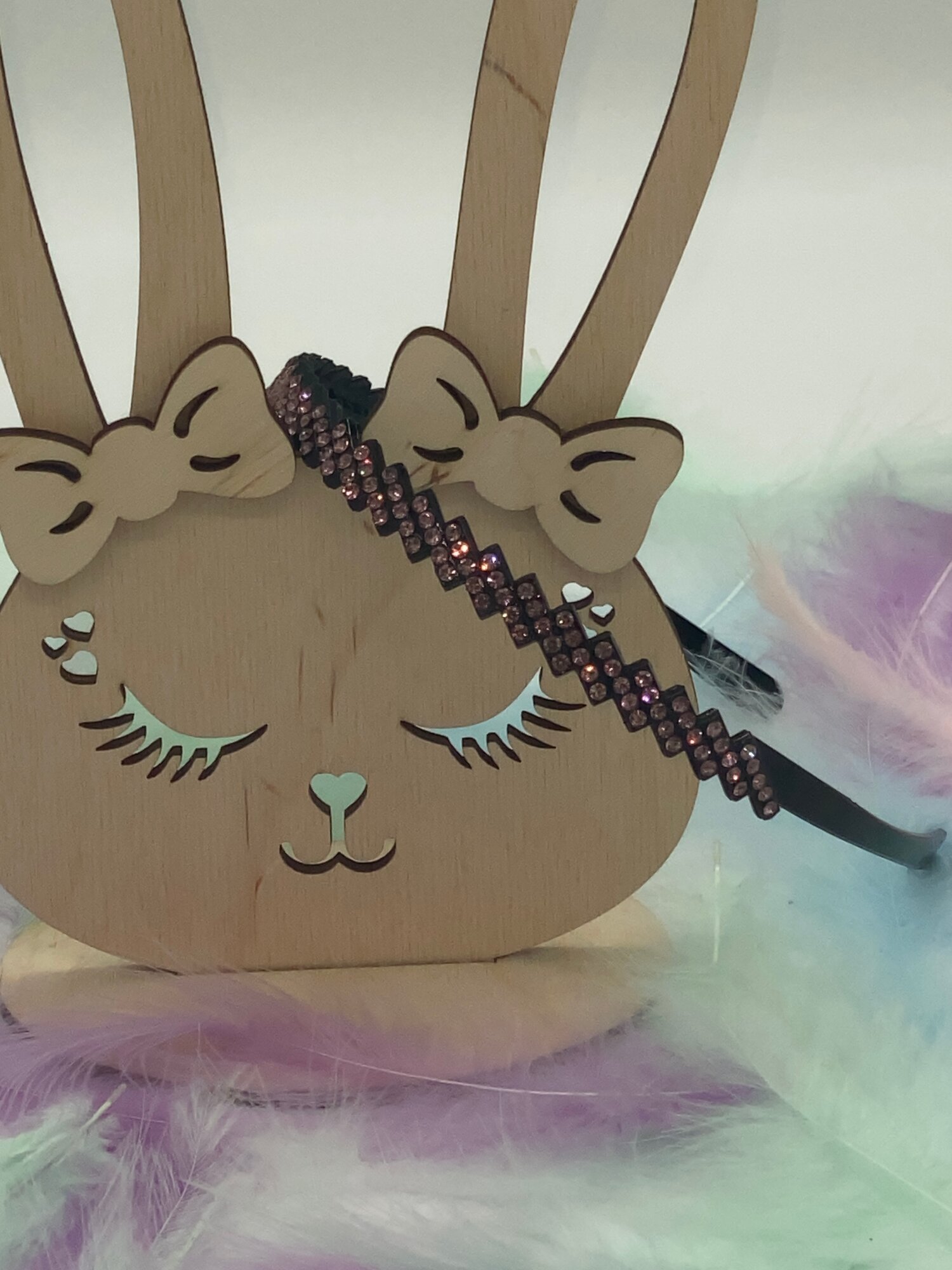 Ободок со стразами. Узкий ободок зиг заг