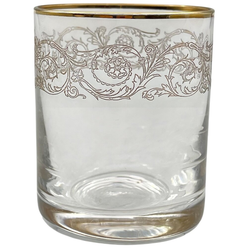 Стопка "Секвенция", 75 мл, стекло, позолота, гравировка, 1980-1990 гг, Богемия, Чехословакия