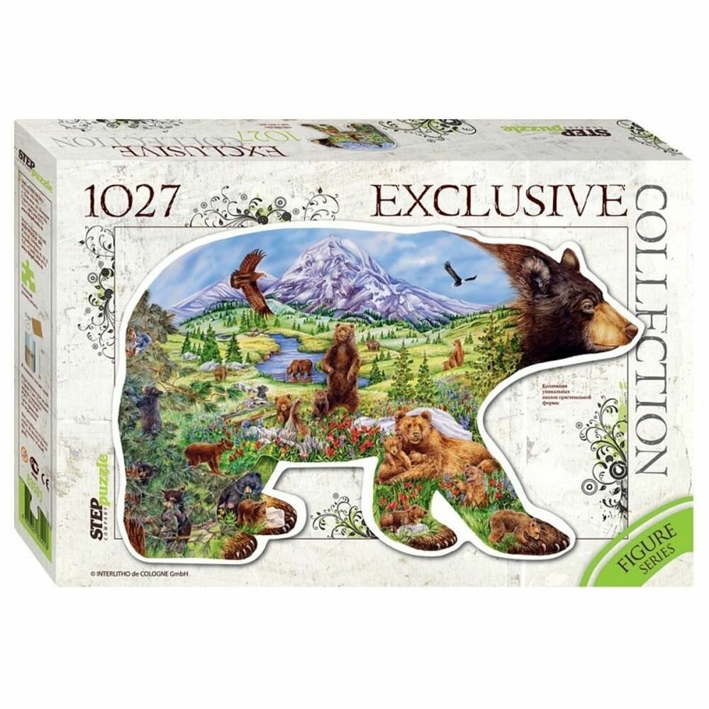Пазл Степ "Медведь", контурный, 1027 элементов (83501)