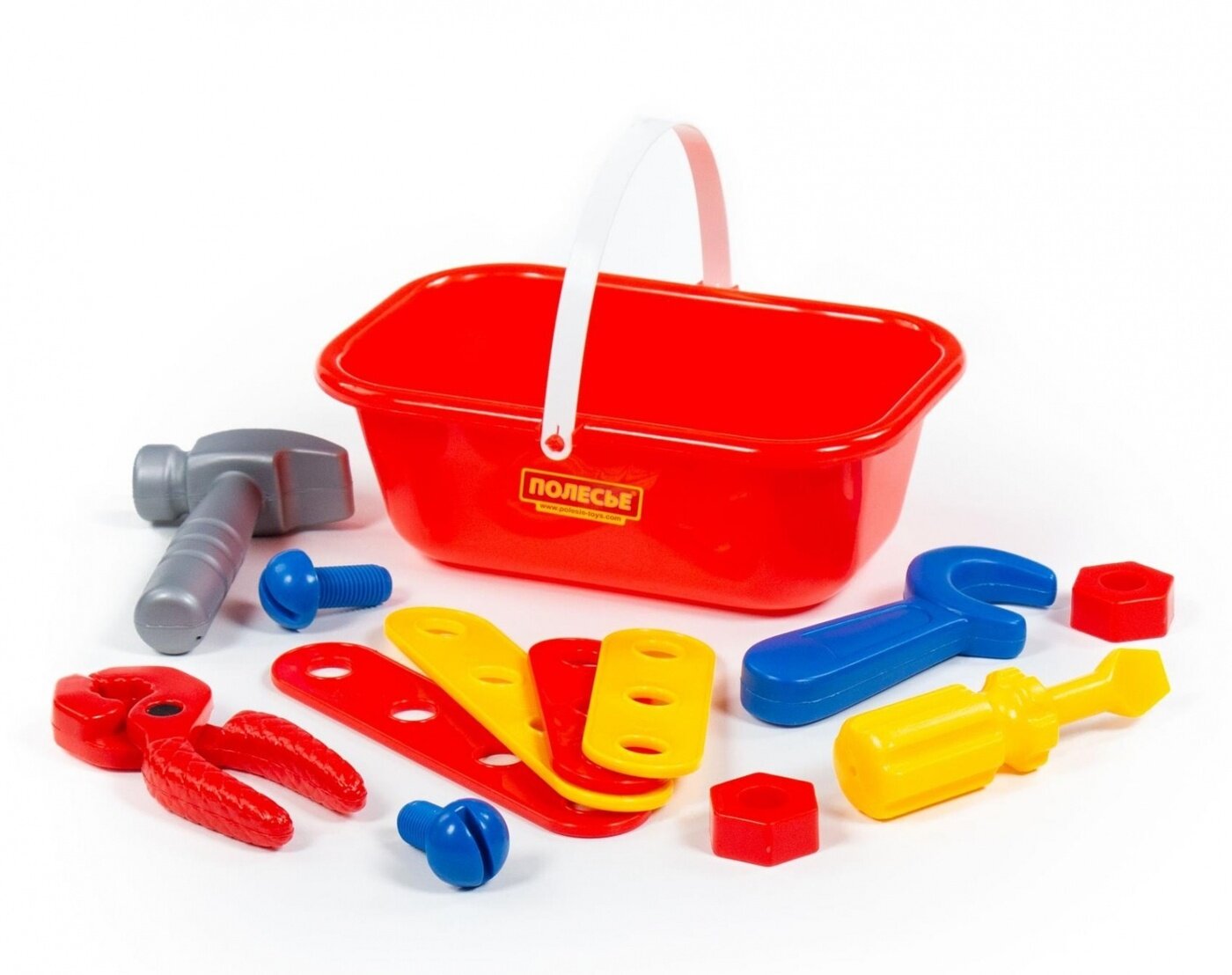 Набор инструментов Полесье Механик (12 элементов) в корзинке (56061)