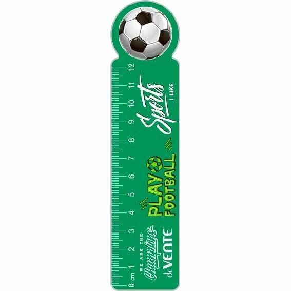 Линейка deVENTE "Champions", Football, 15 см, ПВХ, с рисунком, пластик (5091027)