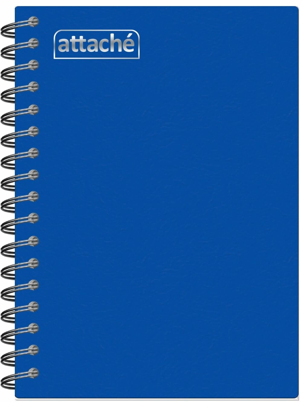 Блокнот Attache А6, 60 листов, гребень слева, обложка пластик, клетка, Plastic, синий