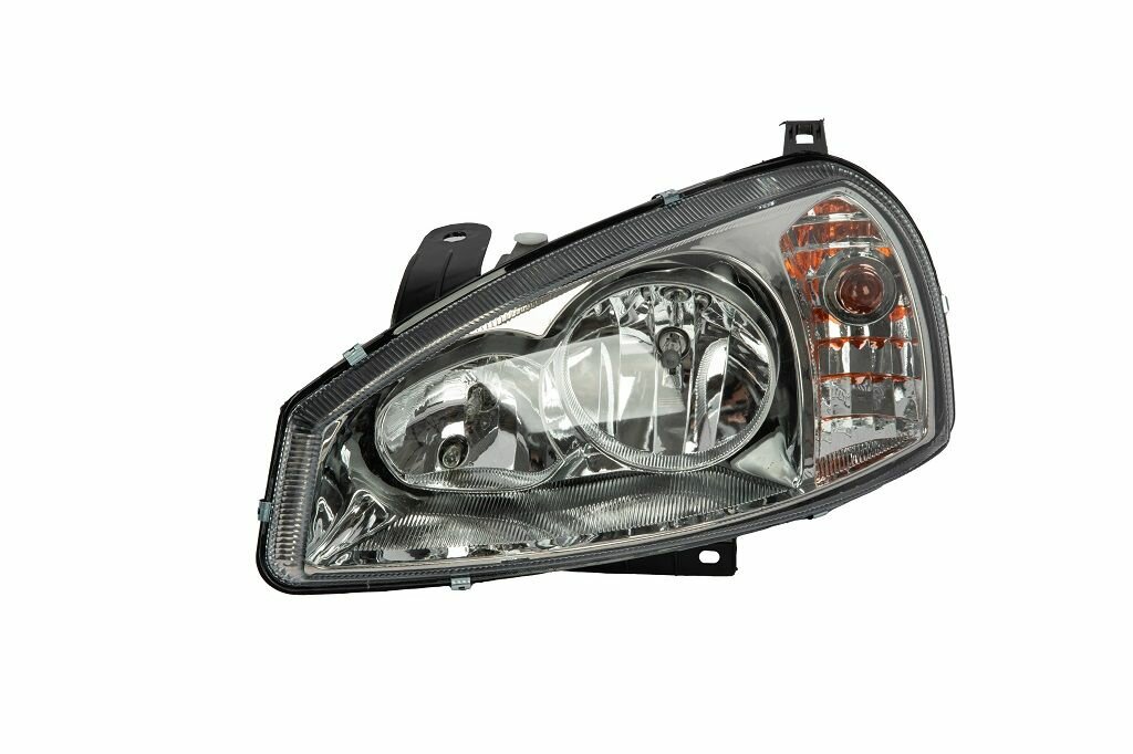 Блок-фара передняя левая для Лада Калина, хром, LeCar