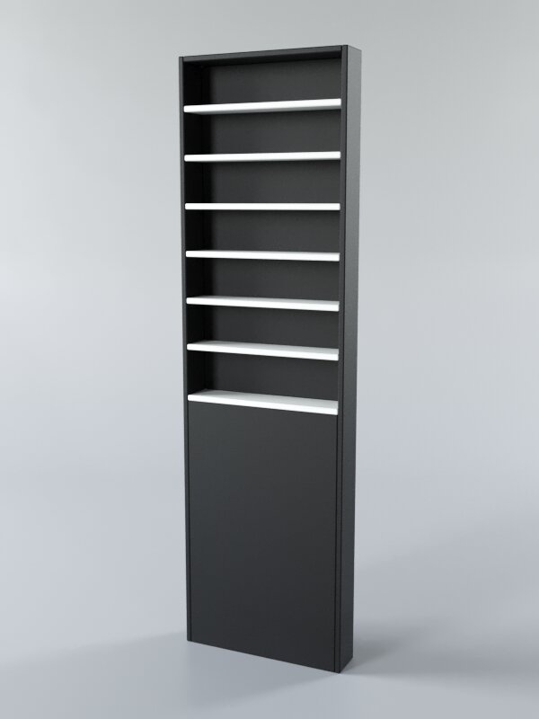 Стеллаж для нейл баров №1, Черный+Белый. Производитель товара - компания Westcom.