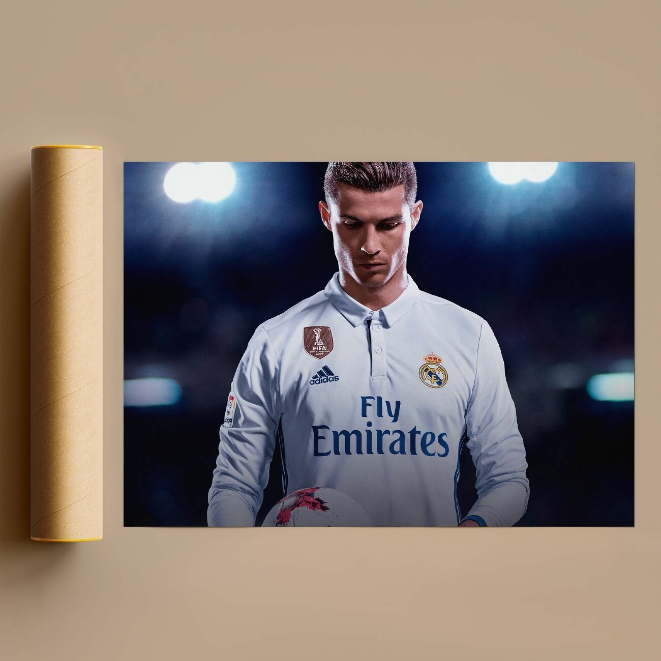 Постер Криштиану Роналду, футбол 40х50 см без рамы/ Футболист, спорт, плакат для интерьера, в подарок