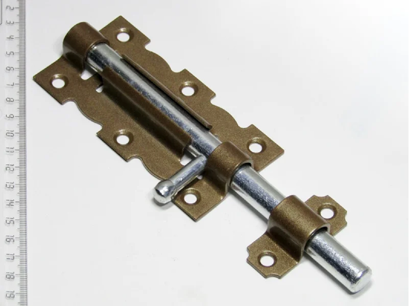 Задвижка дверная НОЭЗ ЗД-110-SL, накладная, бр. металлик/цинк (30)