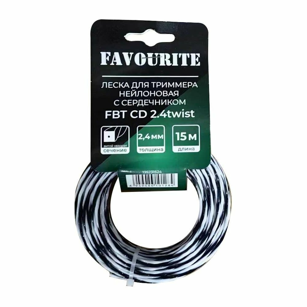 Нейлоновая леска для триммера FAVOURITE FBT CD 2.4twist