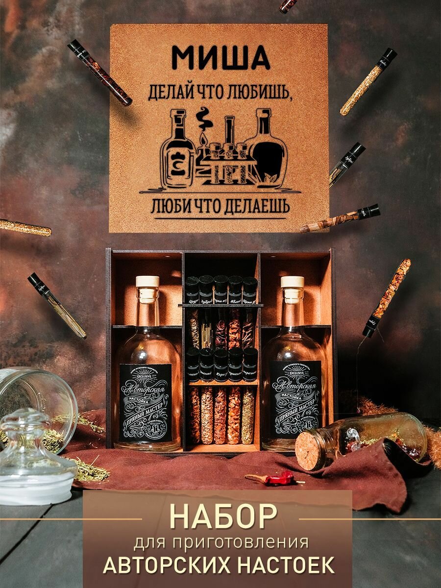 Именной подарочный набор настоек / Подарок мужчине на день рождения