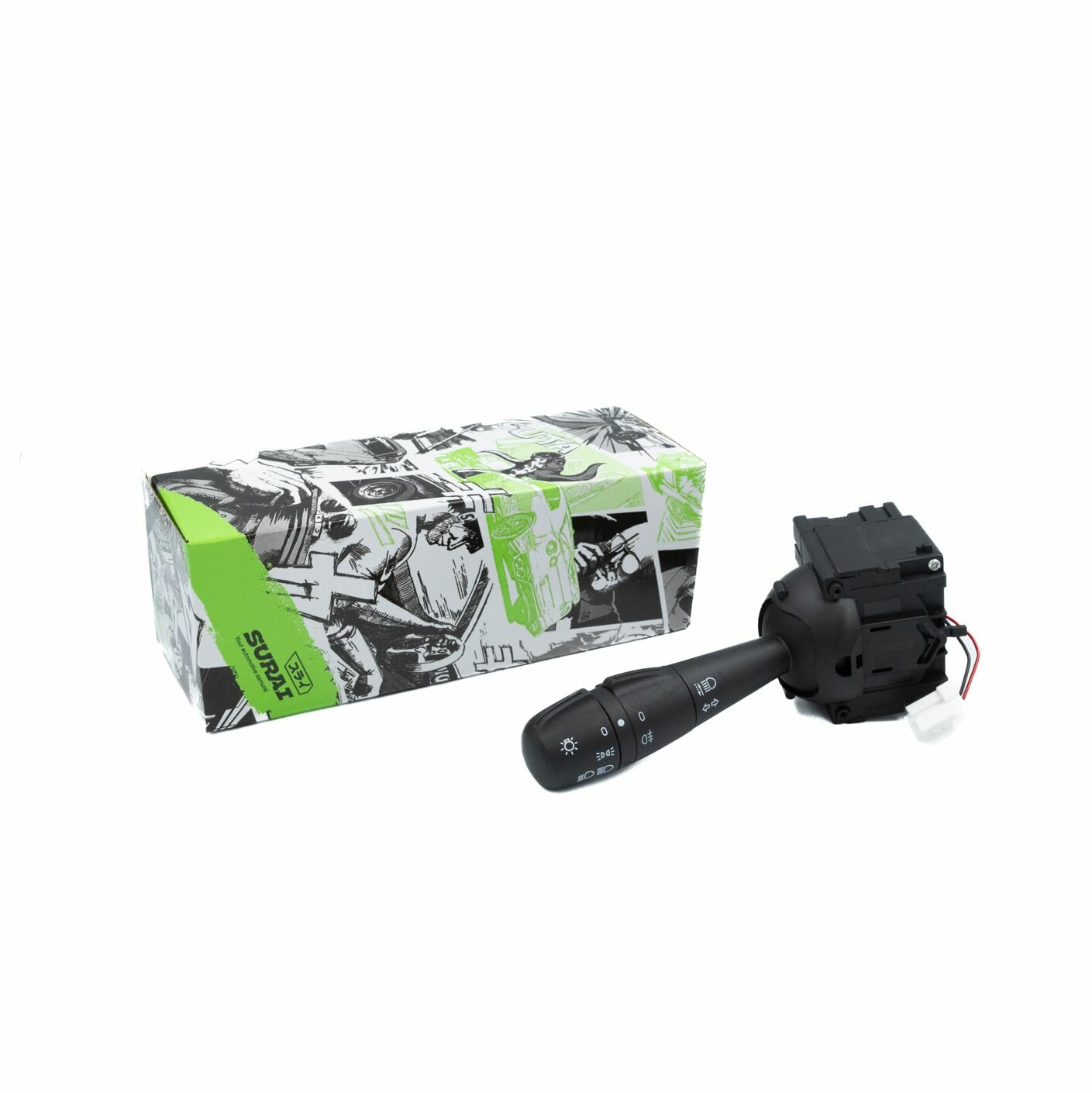 Переключатель подрулевой SURAI для Dacia Duster I, Renault Captur I, Clio IV, Logan II без ПТФ (SRS 00751 аналог 255404709R)
