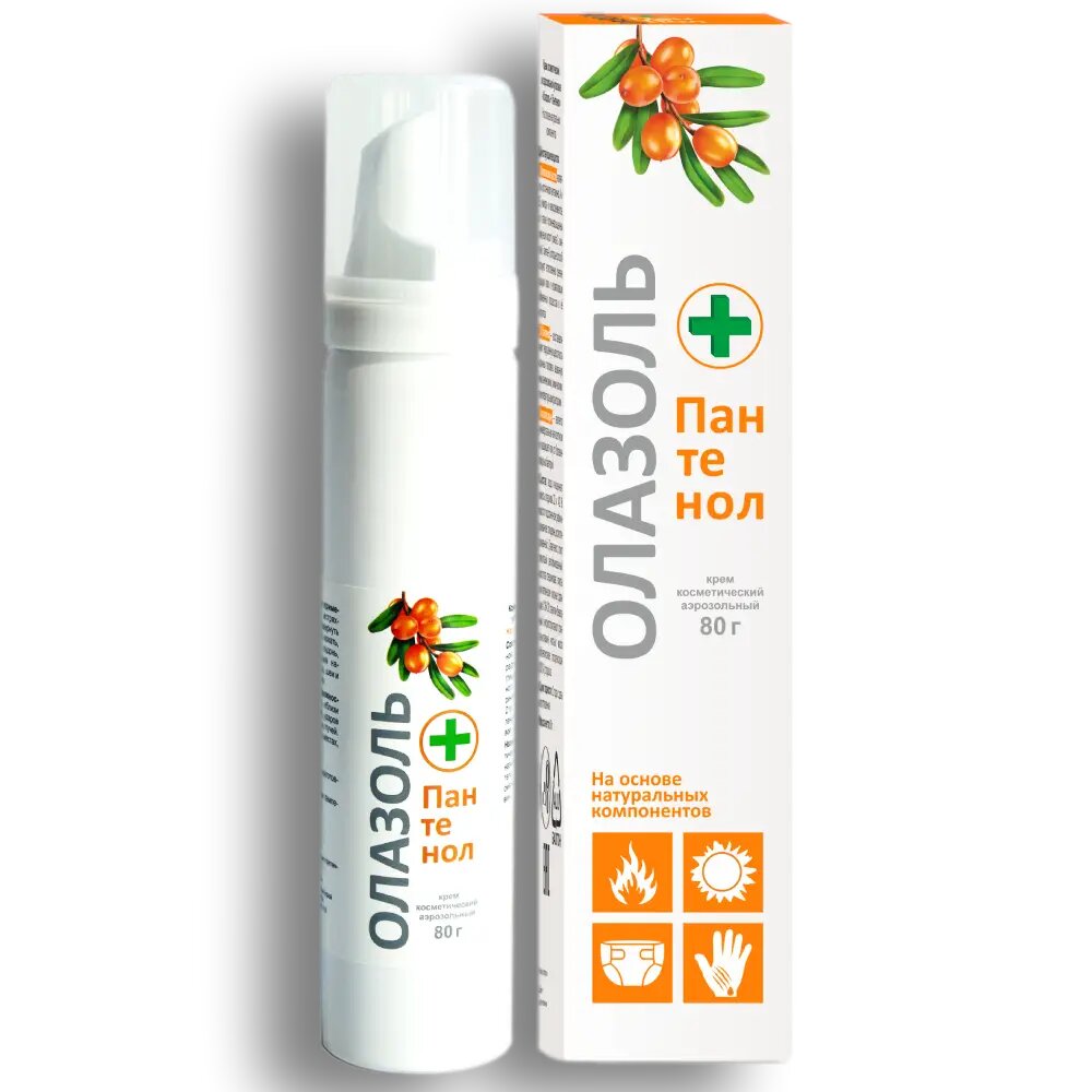 Олазоль с пантенолом крем косметический аэрозольный 80 г 1 шт
