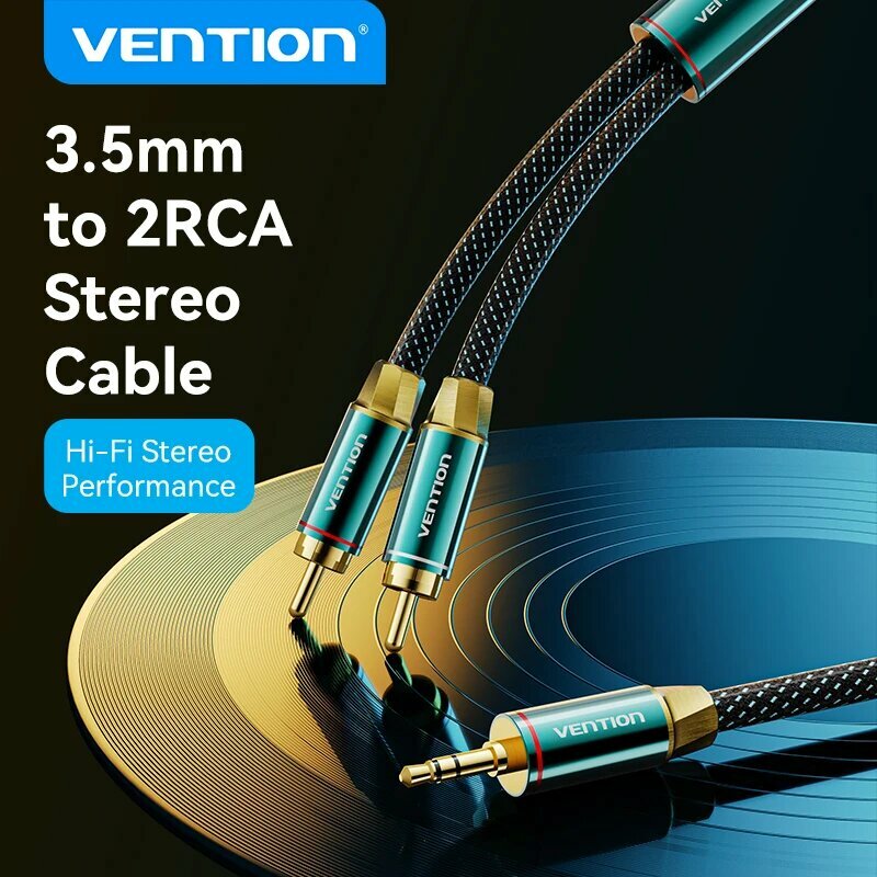 Кабель 3.5 мм to Dual RCA Vention 8 м — фото 1